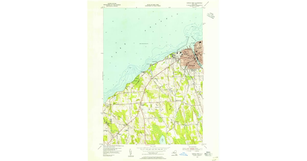 1954 Map of Oswego West, Oswego County, NY — High-Res | Pastmaps