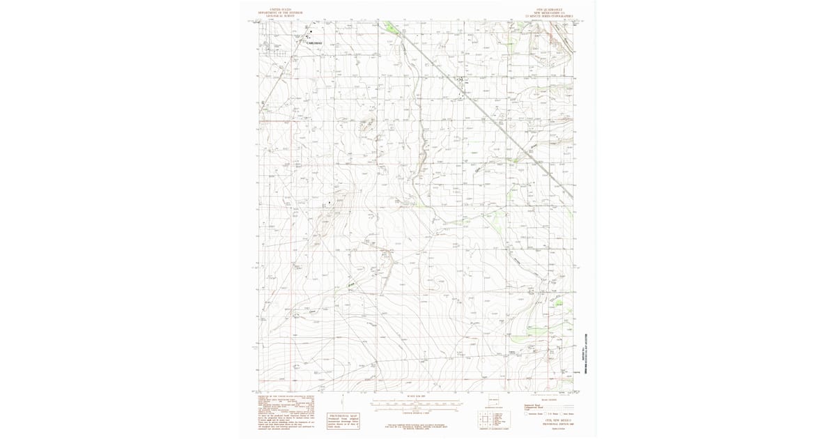 1985 Map of Otis, Eddy County, NM — High-Res | Pastmaps