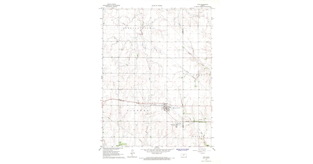 1960s Maps of Rush County, KS | Pastmaps