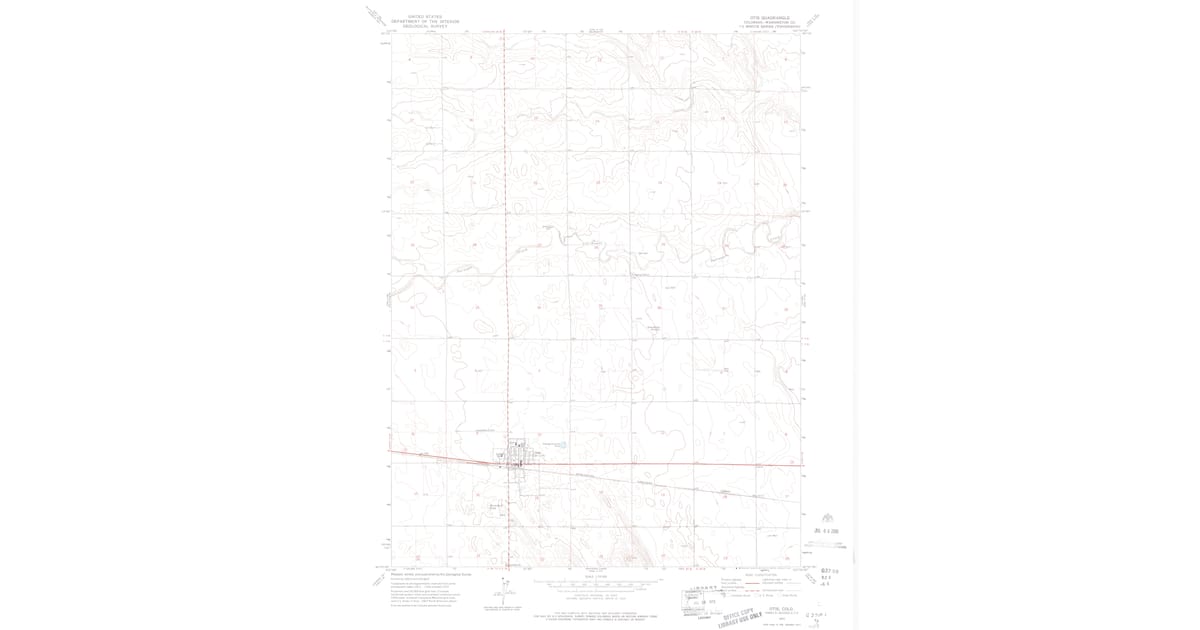 1972 Map of Otis, CO — High-Res | Pastmaps