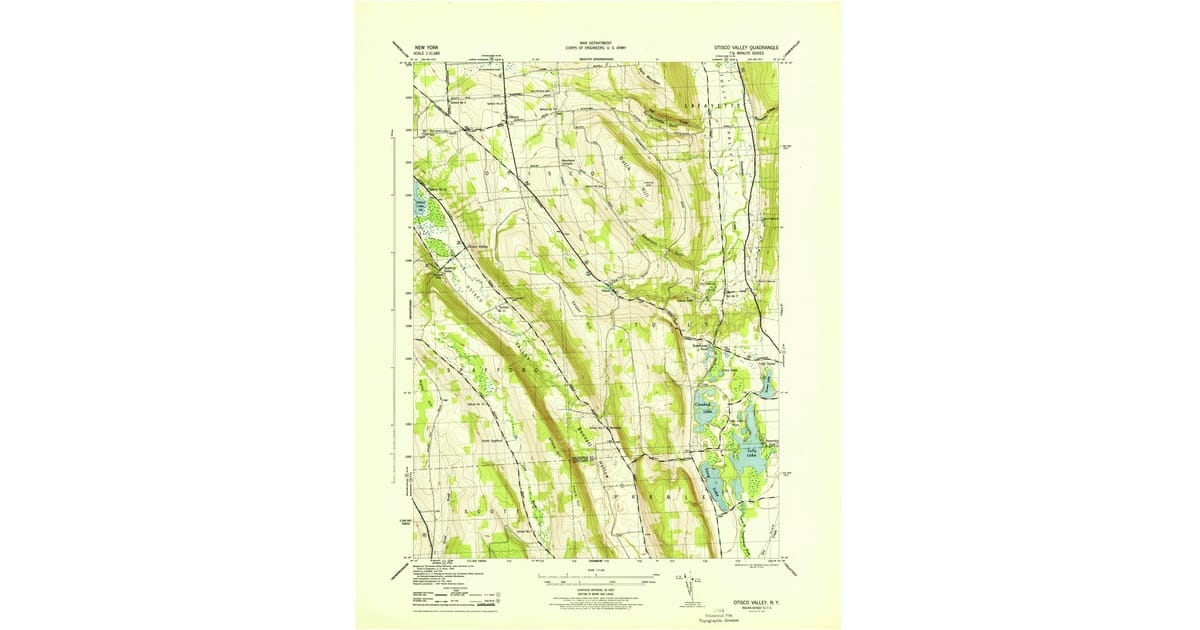 1940s Maps of Tully Lake Park, Tully | Pastmaps