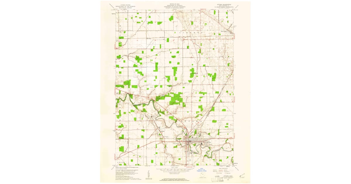 1960 Map of Ottawa, OH — High-Res | Pastmaps