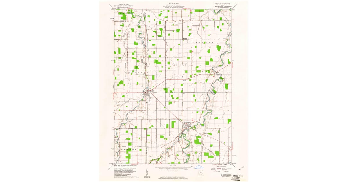 1960 Map of Ottoville, OH — High-Res | Pastmaps