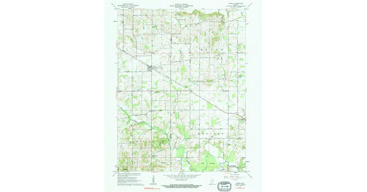 1961 Map of Otwell, IN — High-Res | Pastmaps