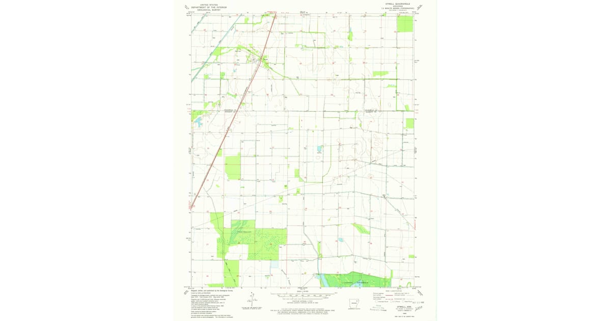 1980 Map of Otwell, Poinsett County, AR — High-Res | Pastmaps
