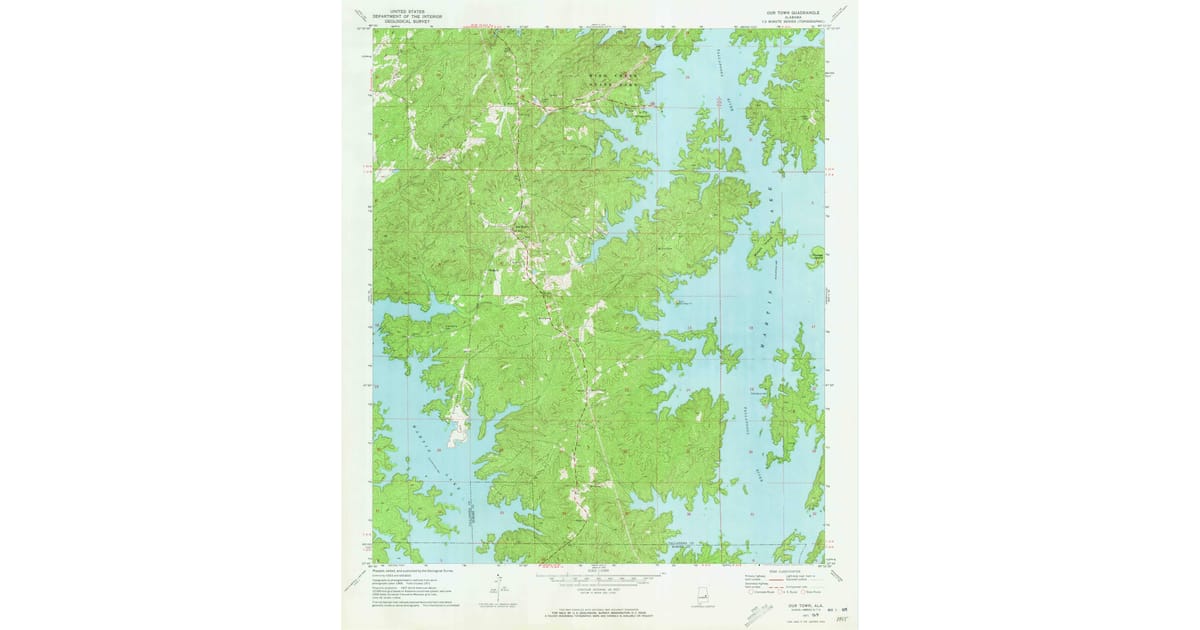 1971 Map of Our Town, AL — High-Res | Pastmaps