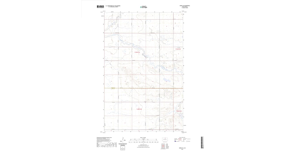 2024 Map of Overly SE, Rolette County, ND — High-Res | Pastmaps