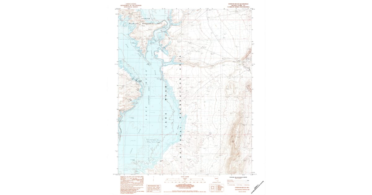 1983 Map of Overton Beach, Clark County, NV — High-Res | Pastmaps