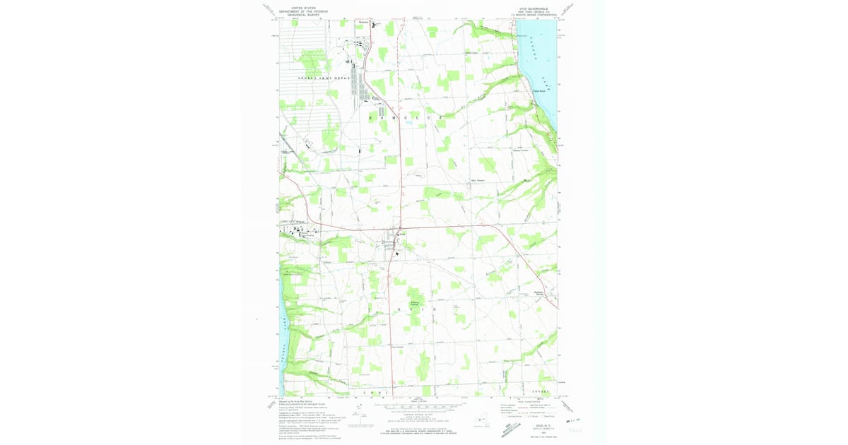 1970 Map of Ovid, Seneca County, NY — High-Res | Pastmaps