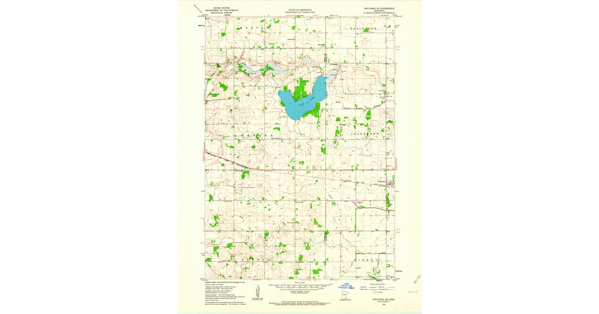 1962 Map of Owatonna SE, Steele County, MN — High-Res | Pastmaps