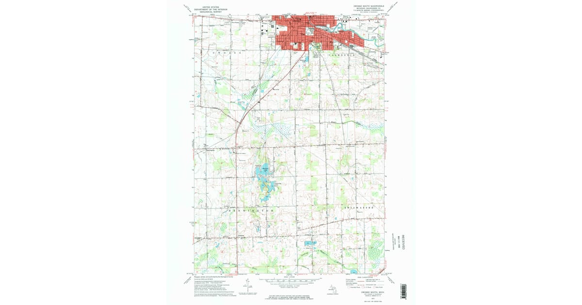 1970s Maps of Owosso, MI | Pastmaps