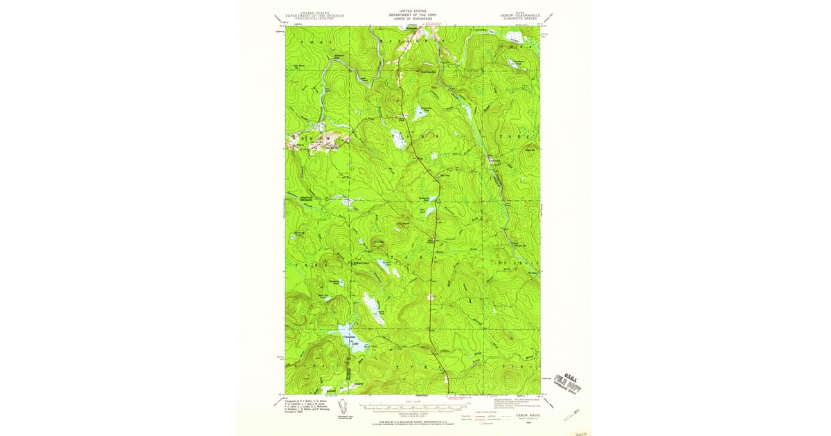 1940 Map of Oxbow, Aroostook County, ME — High-Res | Pastmaps