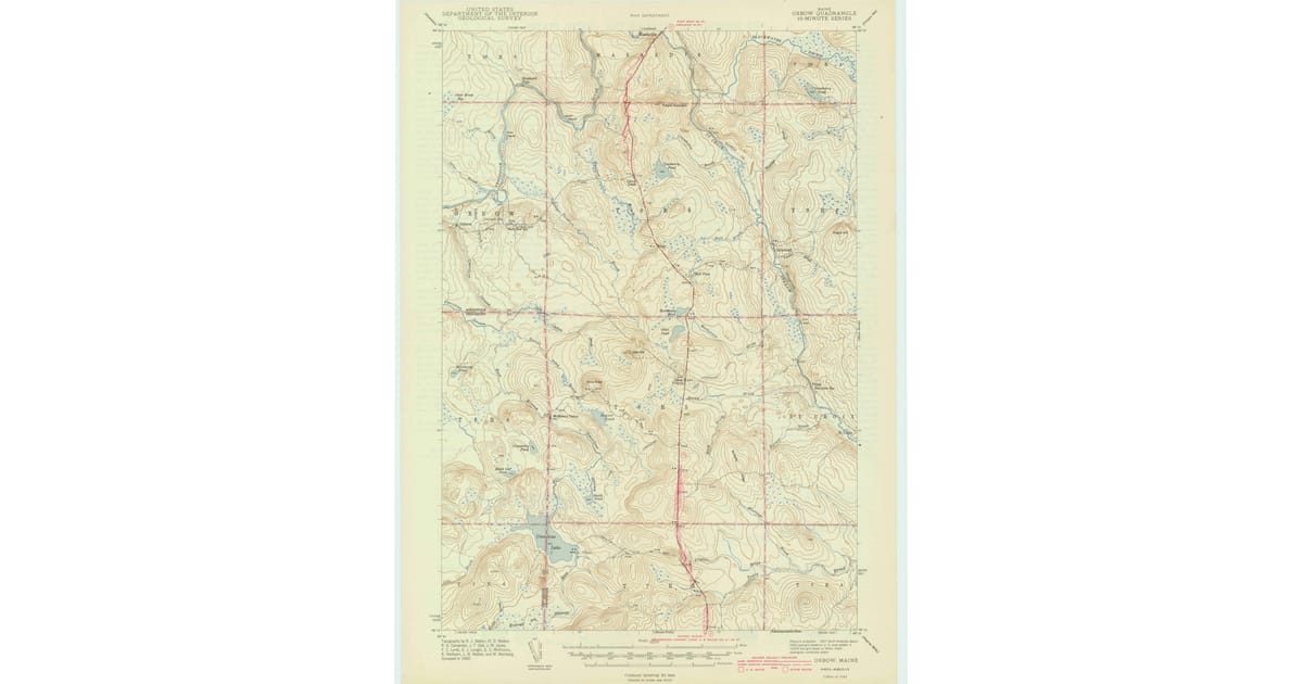 1942 Map of Oxbow, Aroostook County, ME — High-Res | Pastmaps