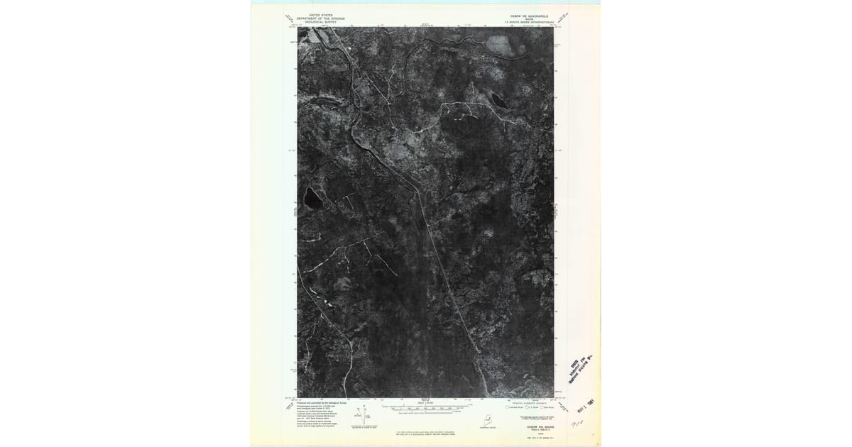 1975 Map of Oxbow NE, Aroostook County, ME — High-Res | Pastmaps