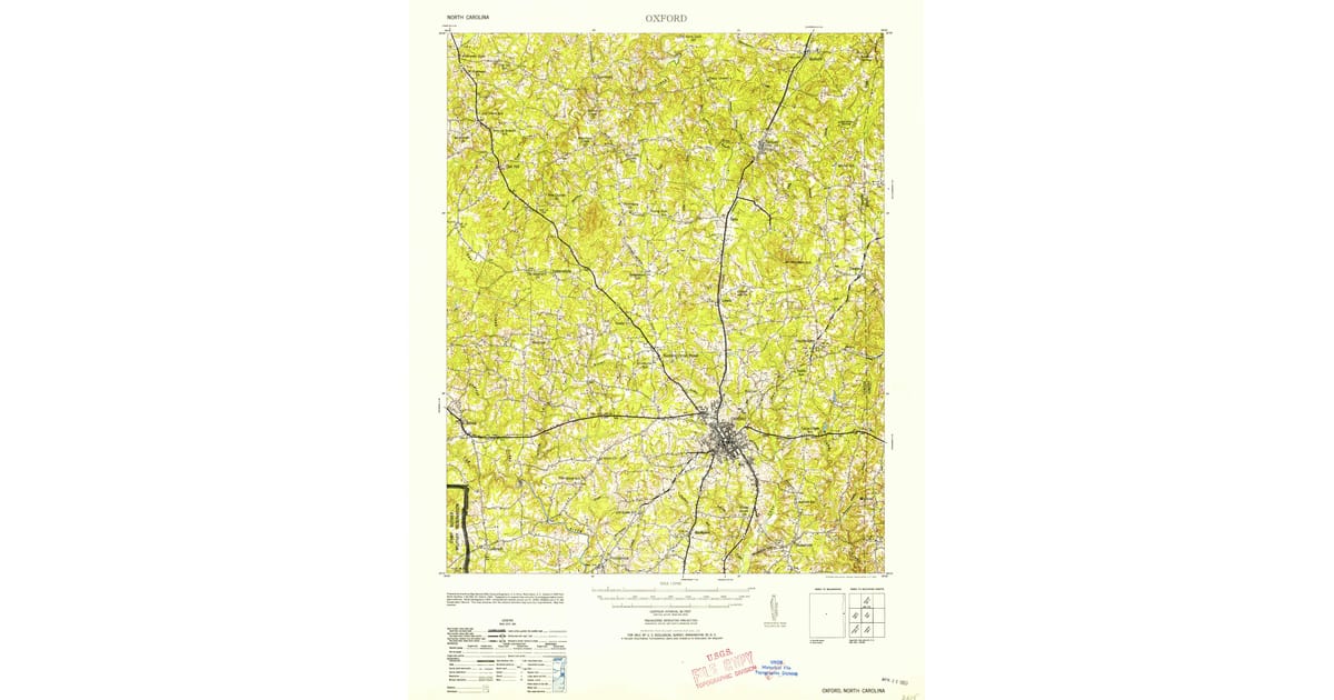 Old Maps of Cornwall, NC | Pastmaps