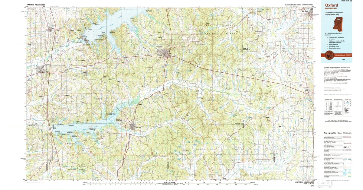 1990s Maps of Marshall County, MS | Pastmaps