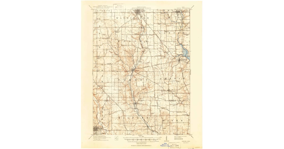 Old Maps of Eaton, OH for Metal Detecting | Pastmaps