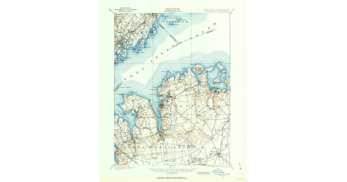 1897 Map of Oyster Bay, Nassau County, NY — High-Res | Pastmaps