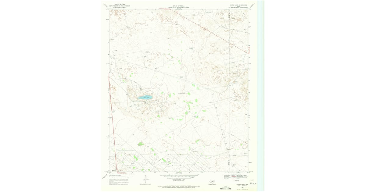 1969 Map of Ozark Lake, Ward County, TX — High-Res | Pastmaps
