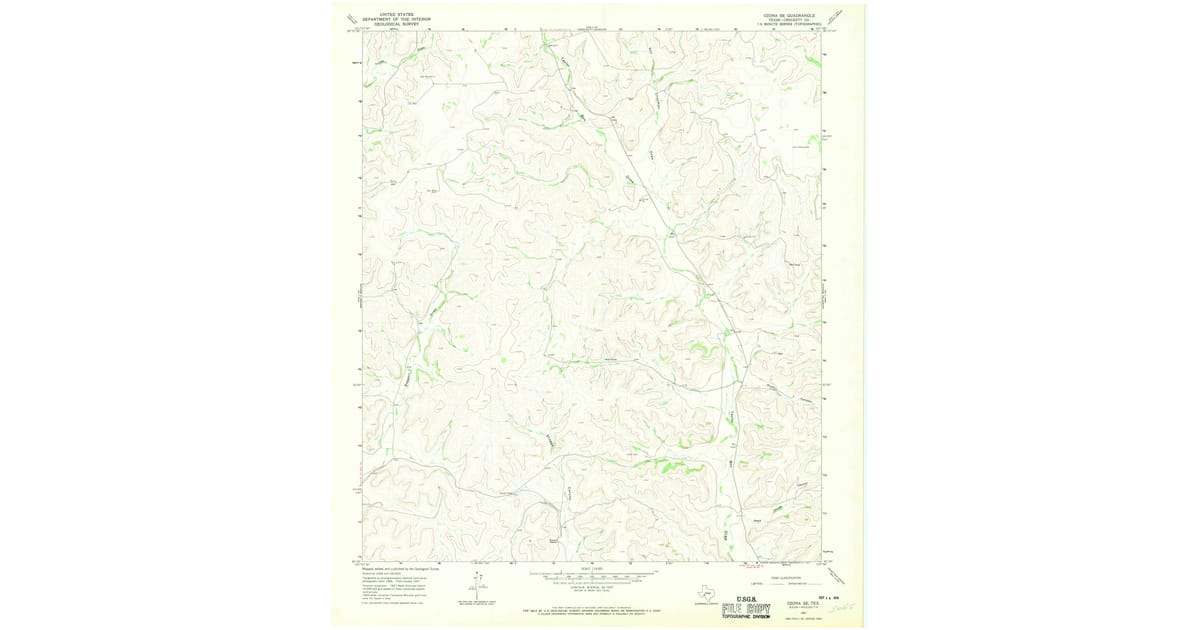 1967 Map of Ozona SE, Crockett County, TX — High-Res | Pastmaps