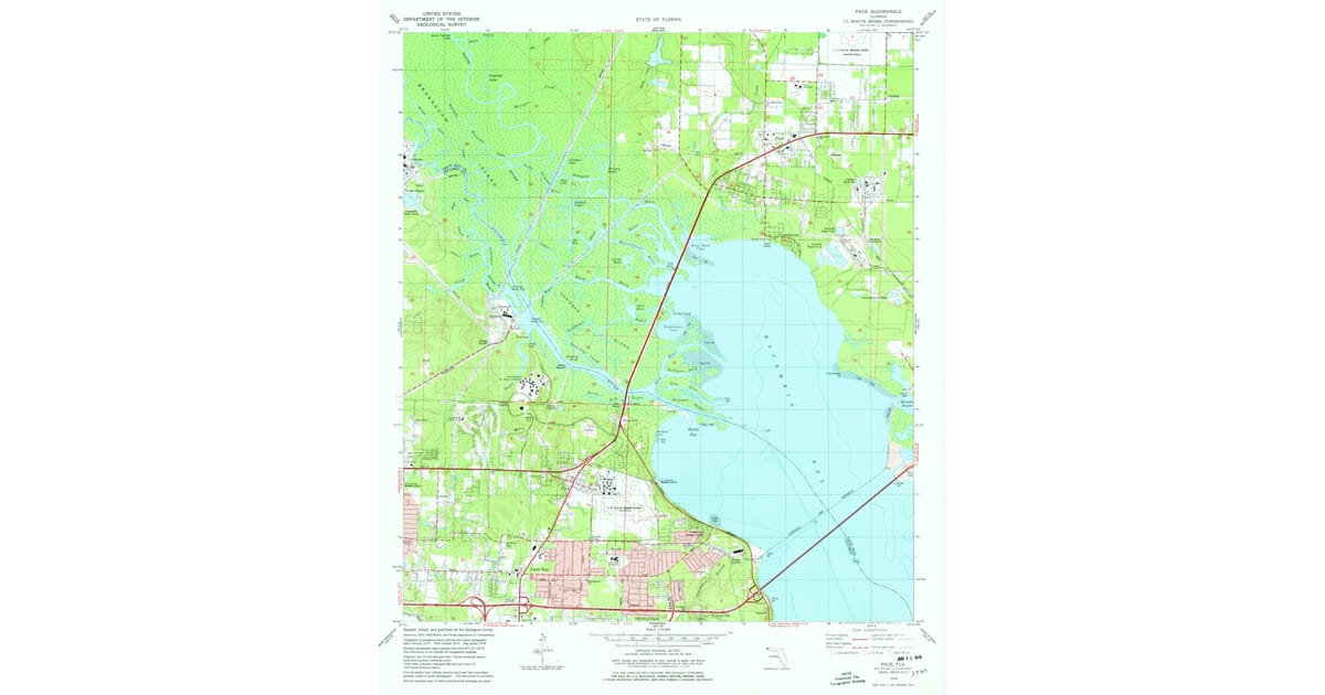 1978 Map of Pace, FL — High-Res | Pastmaps