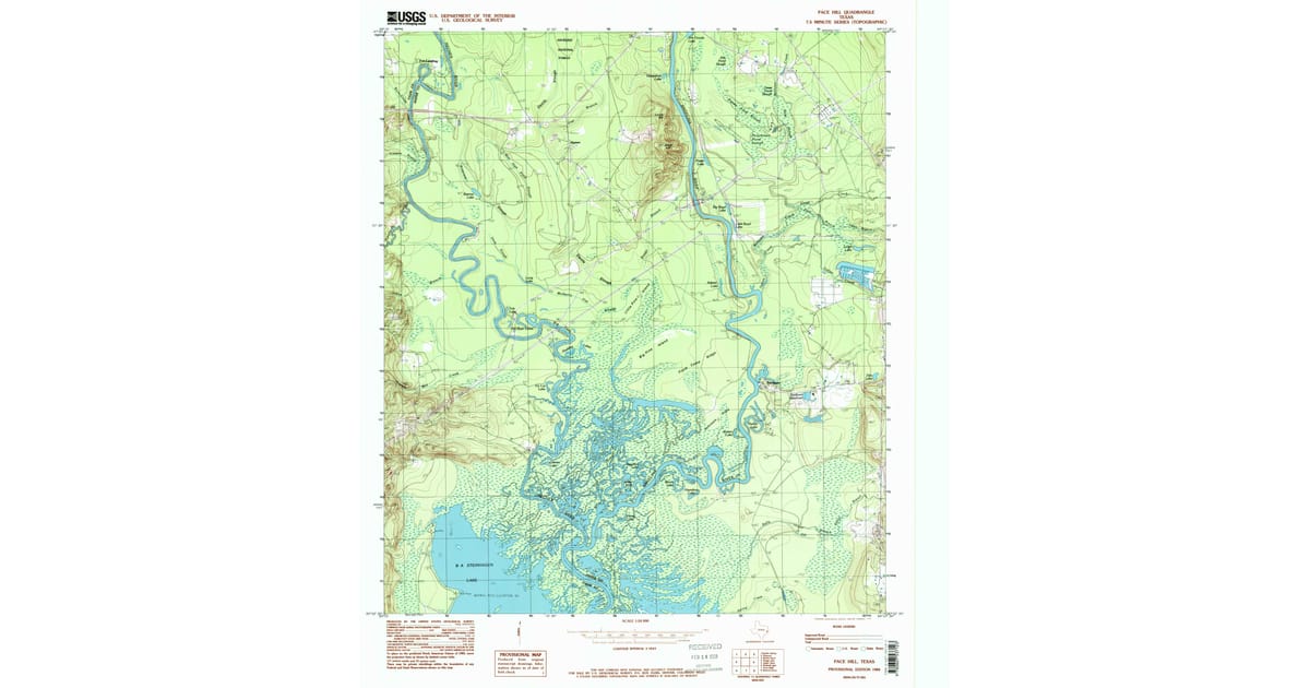 1984 Map of Pace Hill, Jasper County, TX — High-Res | Pastmaps