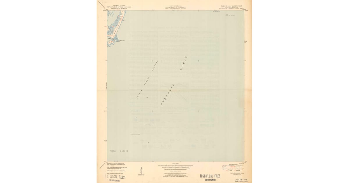 1949 Map of Pacific Reef, Miami-Dade County, FL — High-Res | Pastmaps