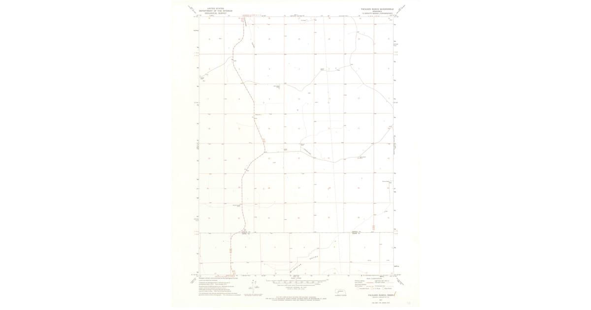 1971 Map of Packard Ranch, Arthur County, NE — High-Res | Pastmaps