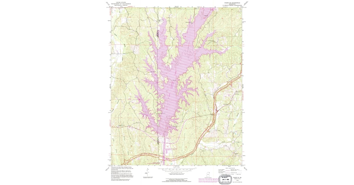 1992 Map of Paden SE, Tishomingo County, MS — High-Res | Pastmaps