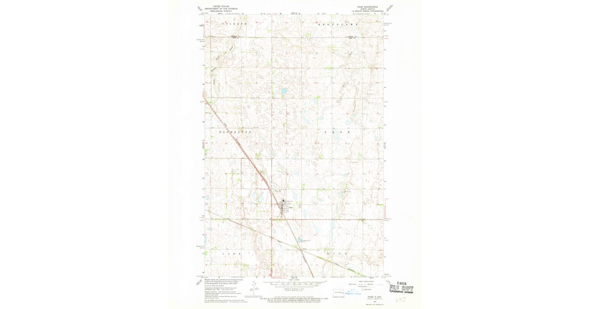1967 Map of Page, ND — High-Res | Pastmaps