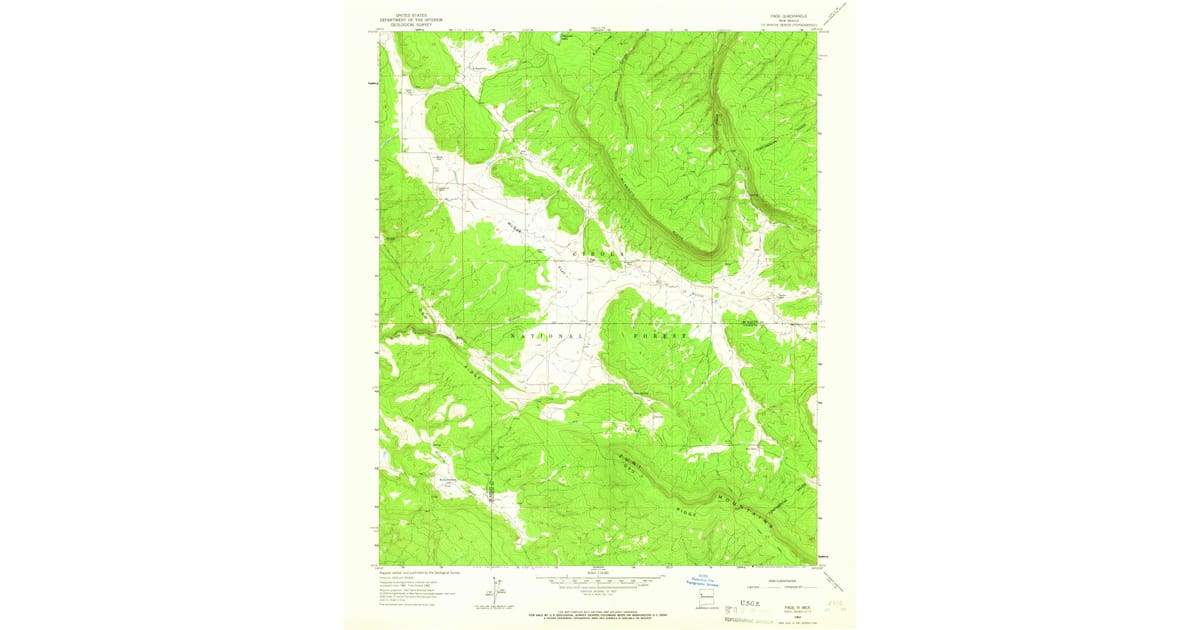 1962 Map of Page, McKinley County, NM — High-Res | Pastmaps