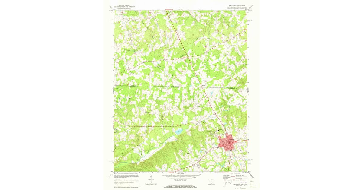 1971 Map of Pageland, SC — High-Res | Pastmaps