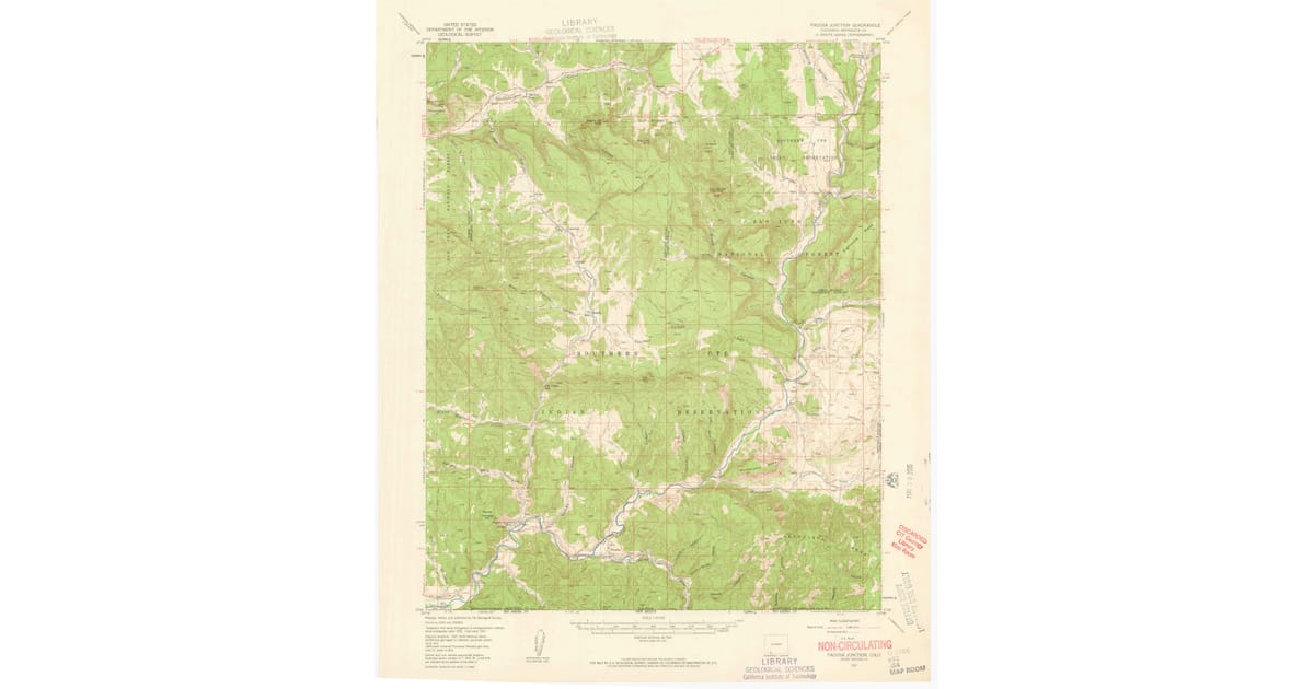1957 Map of Pagosa Junction, Archuleta County, CO — High-Res | Pastmaps