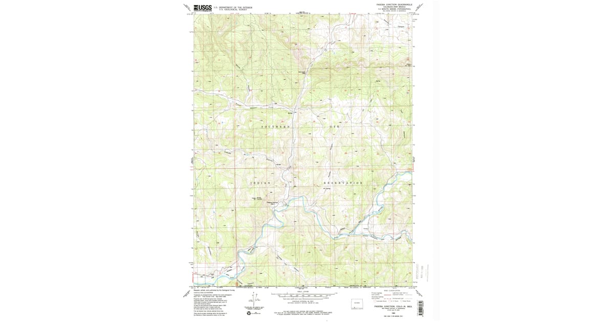 1984 Map of Pagosa Junction, Archuleta County, CO — High-Res | Pastmaps