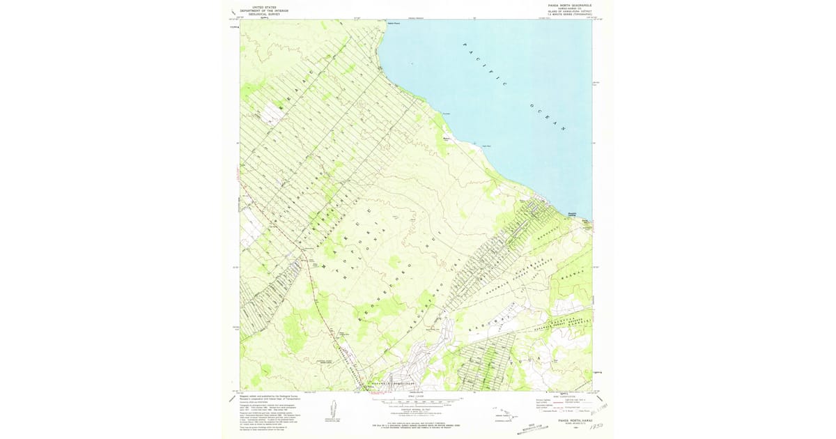 1981 Map of Pahoa North, Hawaii County, HI — High-Res | Pastmaps