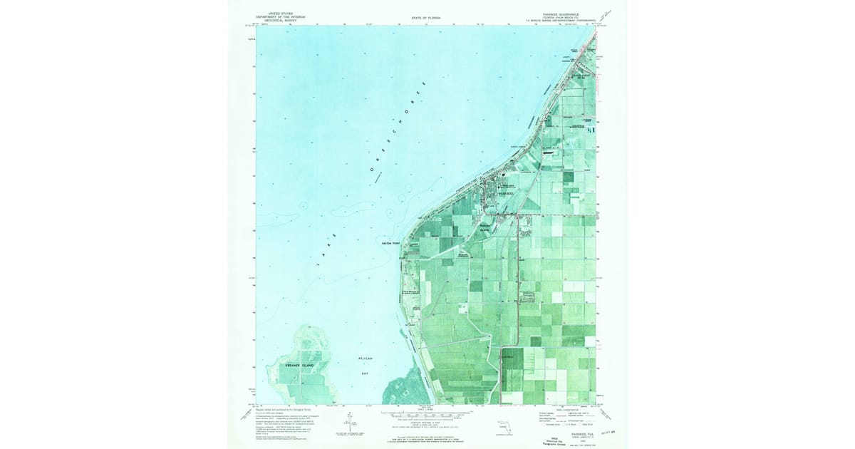 1970s Maps of Pahokee, FL | Pastmaps