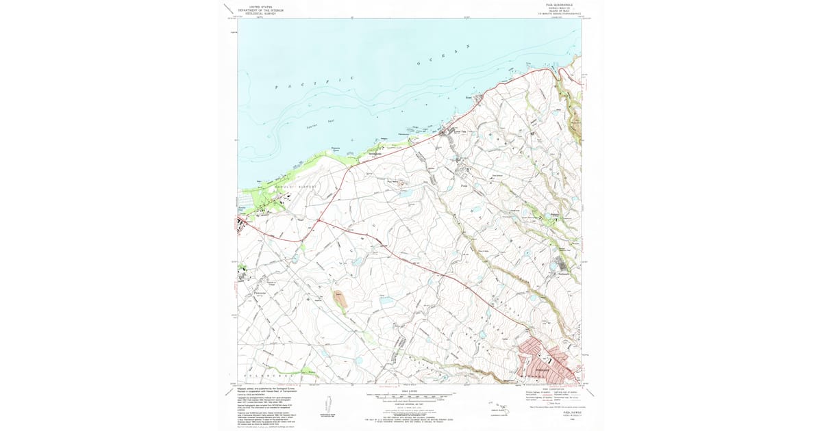 1983 Map of Paia, HI — High-Res | Pastmaps