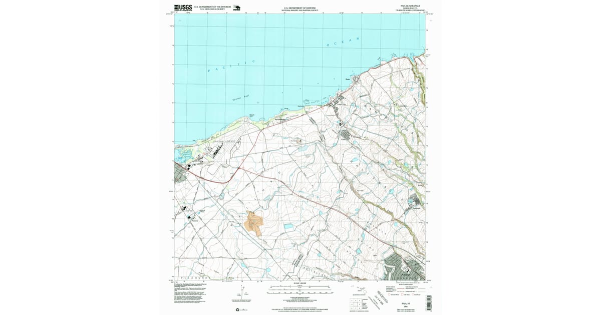 1997 Map of Paia, HI — High-Res | Pastmaps