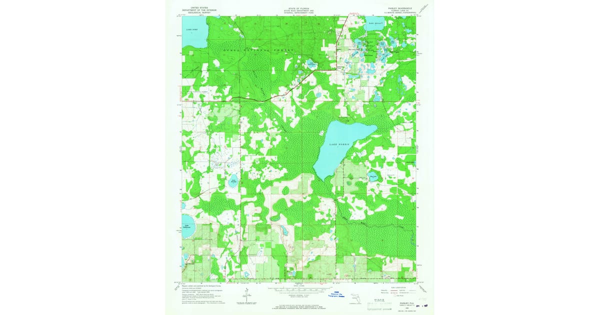 1965 Map of Paisley, FL — High-Res | Pastmaps
