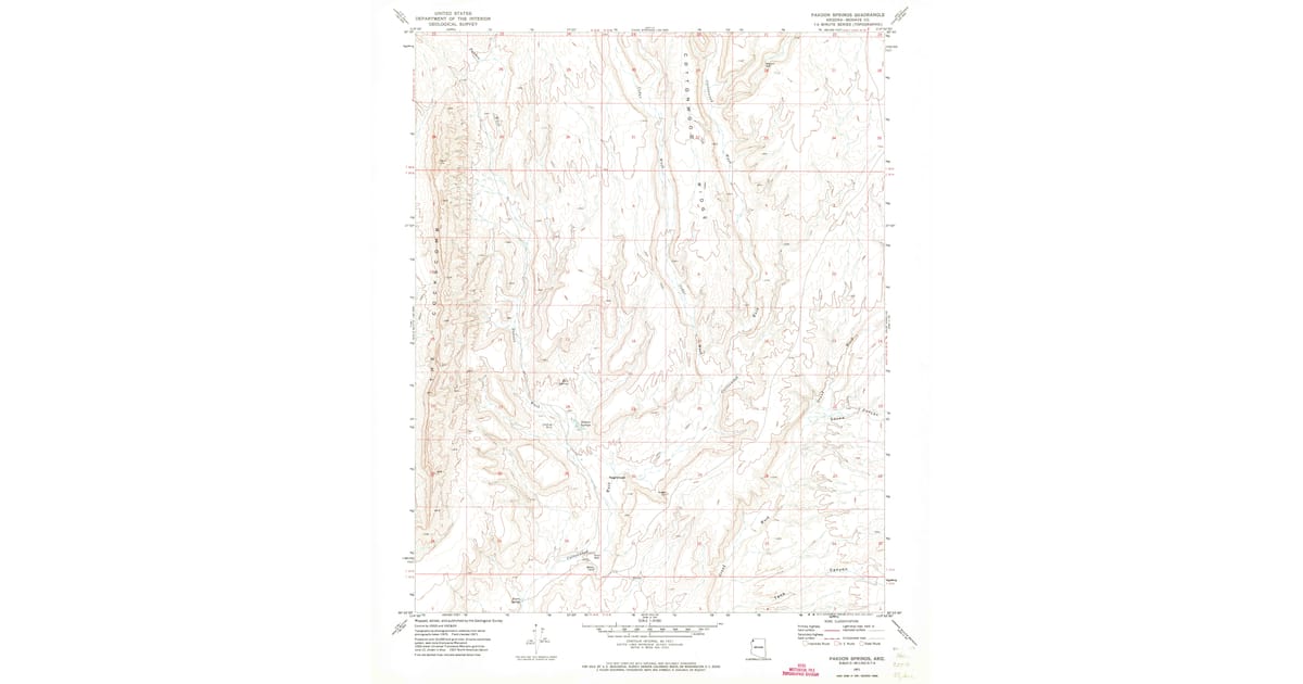 1971 Map of Pakoon Springs, Mohave County, AZ — High-Res | Pastmaps