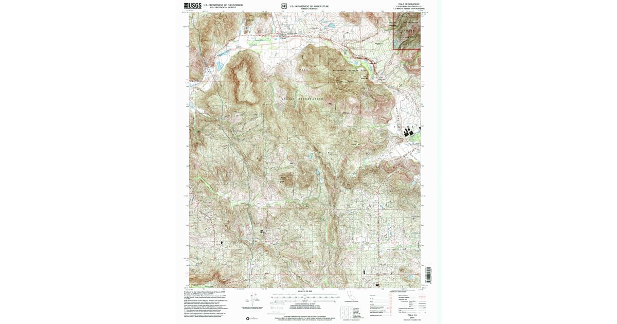 1997 Map of Pala, CA — High-Res | Pastmaps