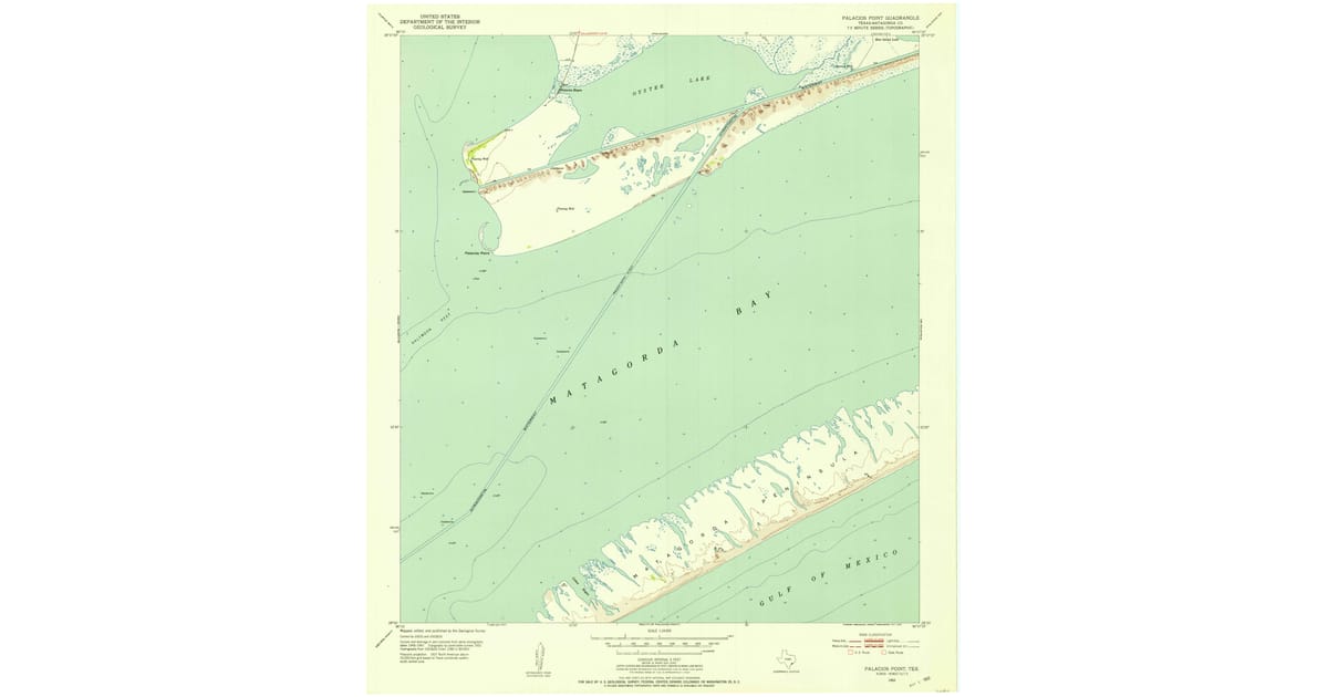 1952 Map of Palacios Point, Matagorda County, TX — High-Res | Pastmaps