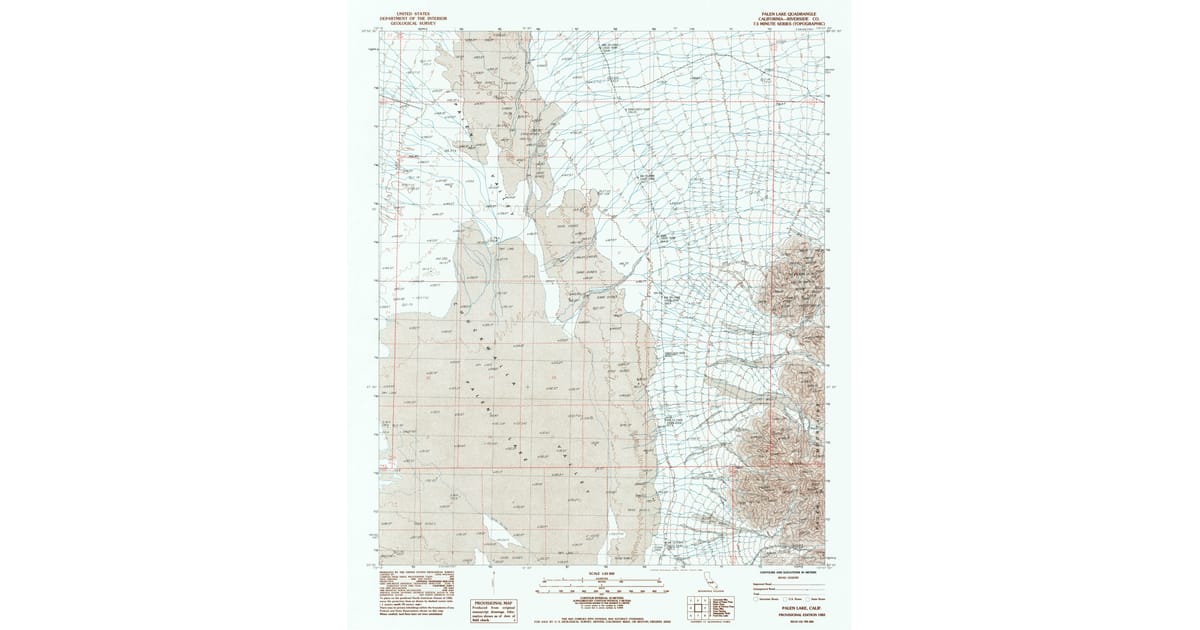1983 Map of Palen Lake, Riverside County, CA — High-Res | Pastmaps