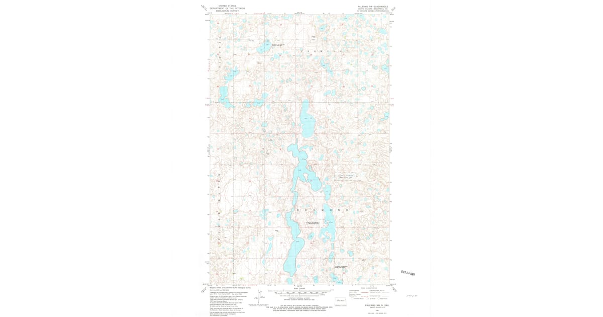 1981 Map of Palermo NW, Mountrail County, ND — High-Res | Pastmaps