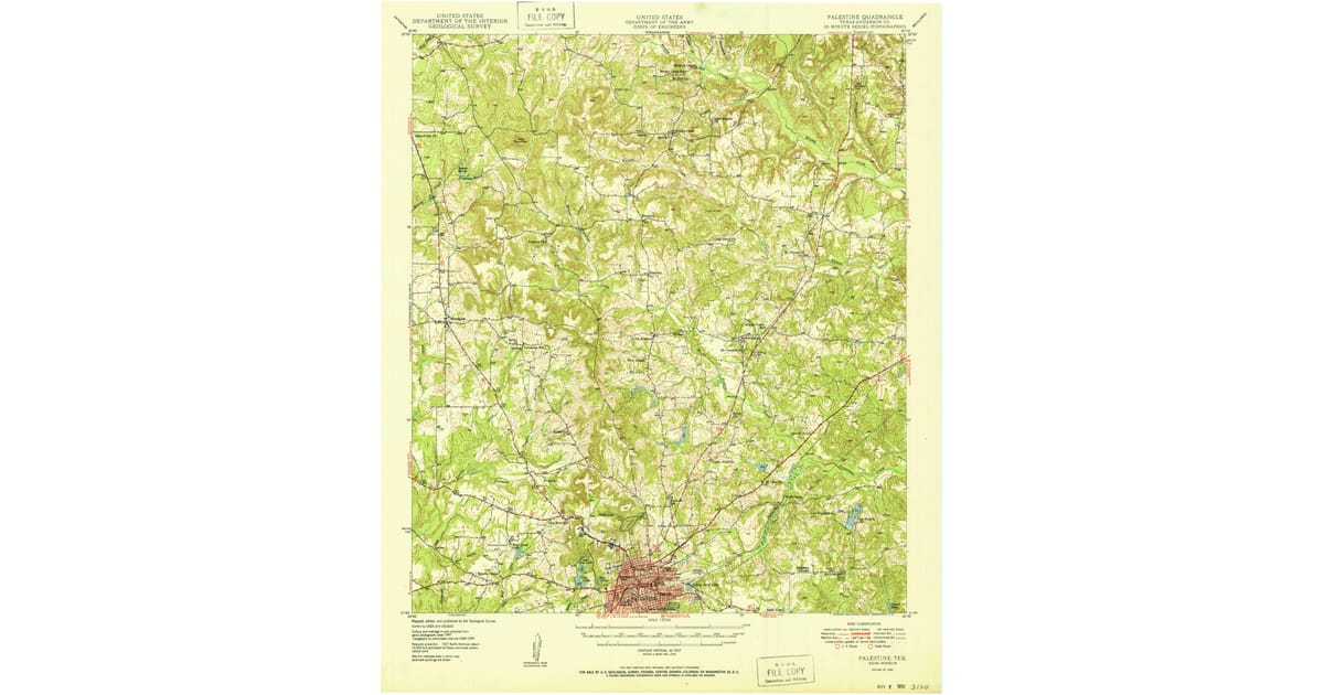 1950 Map of Palestine, TX — High-Res | Pastmaps