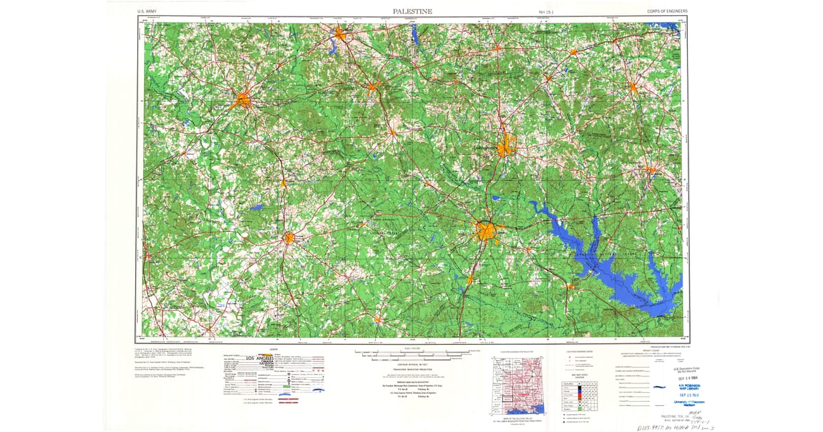 1980s Maps of Cushing, TX | Pastmaps