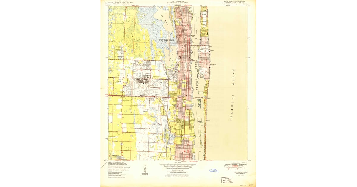 1950s Maps of Palm Beach, FL | Pastmaps