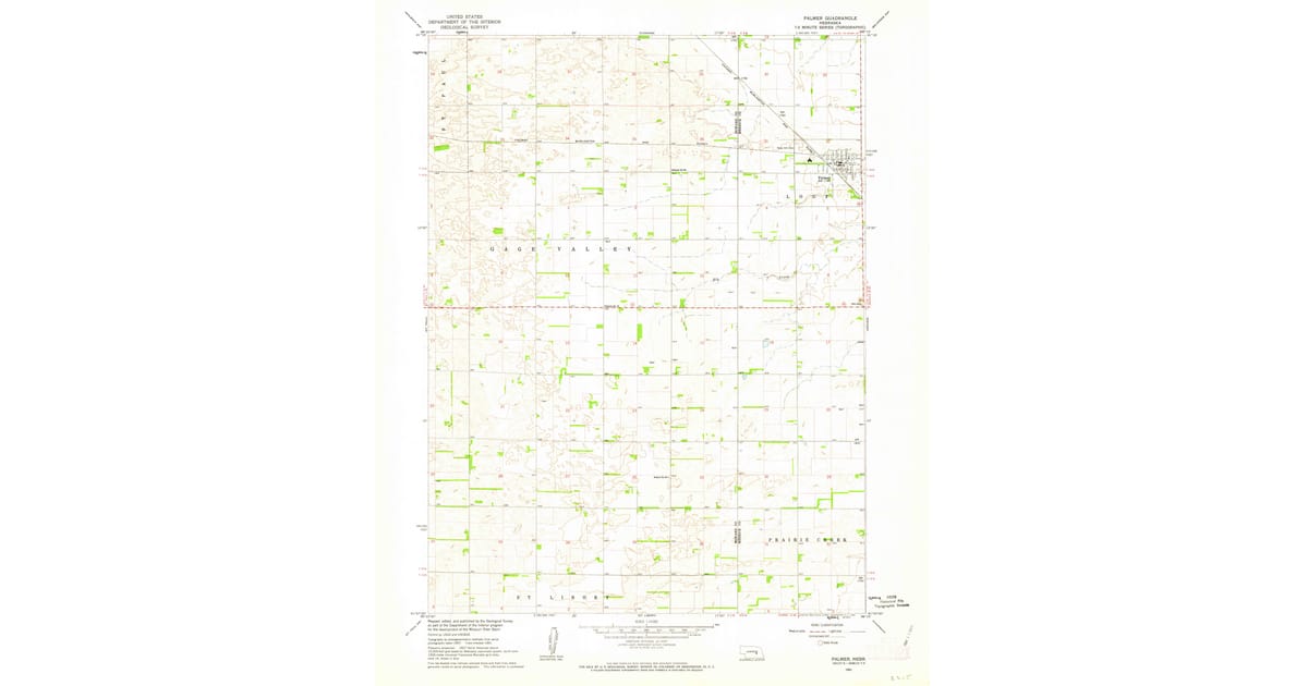1961 Map of Palmer, NE — High-Res | Pastmaps