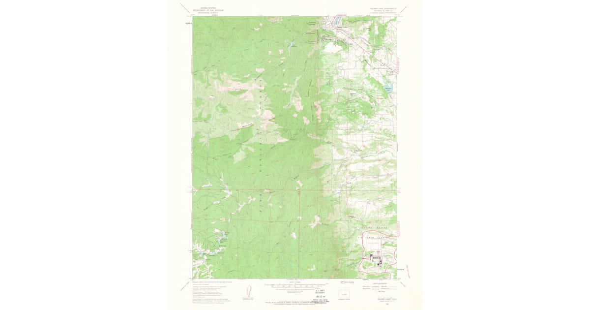 1961 Map of Palmer Lake, CO — High-Res | Pastmaps