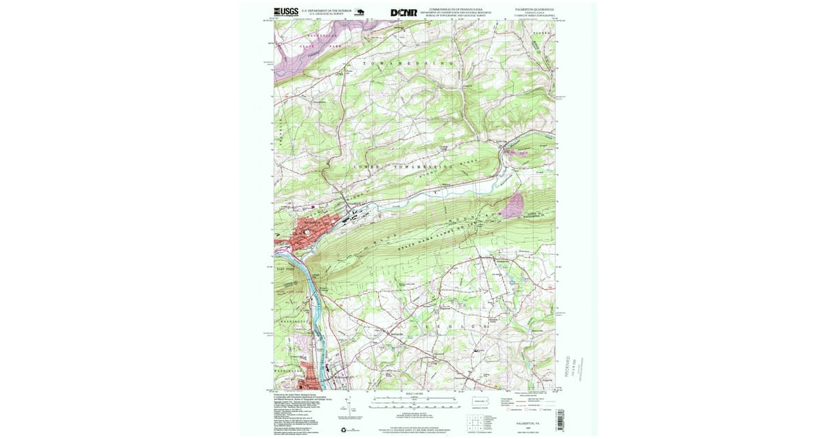 1997 Map of Palmerton, PA — High-Res | Pastmaps